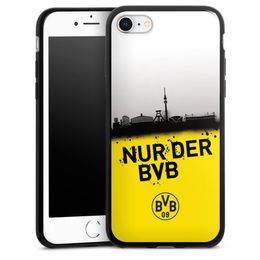 DeinDesign iPhone SE (2022) Handy Slim Case extra d&uuml;nn Silikon Handyh&uuml;lle schwarz H&uuml;lle Borussia Dortmund Statement Bvb Silikon Slim Case