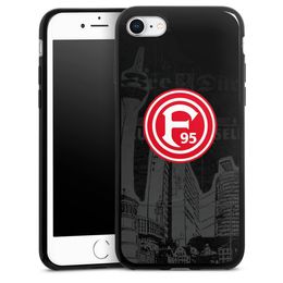 DeinDesign iPhone SE (2022) Handy Slim Case extra d&uuml;nn Silikon Handyh&uuml;lle schwarz H&uuml;lle Logo Official Licensed Product Fortuna D&uuml;sseldorf Silikon Slim Case