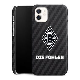 DeinDesign iPhone 12 mini Handy Premium Case Smartphone Handyh&uuml;lle Schutzh&uuml;lle gl&auml;nzend Borussia M&ouml;nchengladbach Carbon Gladbach Premium Case