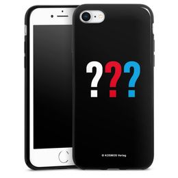 DeinDesign iPhone SE (2022) Handy Slim Case extra d&uuml;nn Silikon Handyh&uuml;lle schwarz H&uuml;lle Official Licensed Product Logo Die Drei ??? Silikon Slim Case