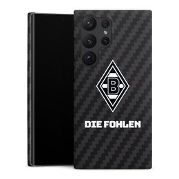 DeinDesign Galaxy S23 Ultra Handy Premium Case Smartphone Handyh&uuml;lle Schutzh&uuml;lle matt Borussia M&ouml;nchengladbach Carbon Gladbach Premium Case