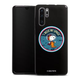 DeinDesign Huawei P30 Pro Handy Silikon H&uuml;lle Case schwarz Handyh&uuml;lle Peanuts Weltall Snoopy