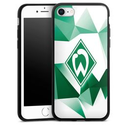 DeinDesign iPhone SE (2022) Handy Slim Case extra d&uuml;nn Silikon Handyh&uuml;lle schwarz H&uuml;lle Tarnmuster Official Licensed Product Sv Werder Bremen Silikon Slim Case