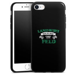 DeinDesign iPhone SE (2022) Handy Slim Case extra d&uuml;nn Silikon Handyh&uuml;lle schwarz H&uuml;lle Tractor Farmer Wisdom Silikon Slim Case