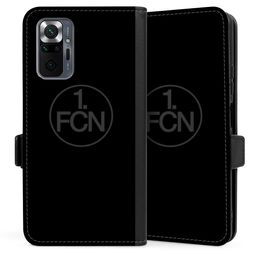 DeinDesign Xiaomi Redmi Note 10 Pro Handy Klapph&uuml;lle Handyh&uuml;lle aus Kunst Leder schwarz Flip Case 1. Fc N&uuml;rnberg Logo 1. Fcn Sideflip mit langer Lasche