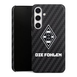 DeinDesign Galaxy S24 Handy Premium Case Smartphone Handyh&uuml;lle Schutzh&uuml;lle gl&auml;nzend Borussia M&ouml;nchengladbach Carbon Gladbach Premium Case