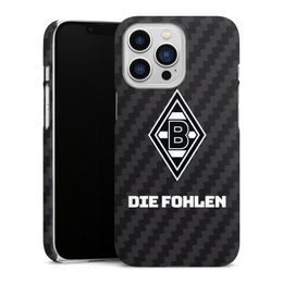 DeinDesign iPhone 13 Pro Handy Premium Case Smartphone Handyh&uuml;lle Schutzh&uuml;lle matt Borussia M&ouml;nchengladbach Carbon Gladbach Premium Case