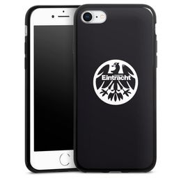 DeinDesign iPhone SE (2022) Handy Slim Case extra d&uuml;nn Silikon Handyh&uuml;lle schwarz H&uuml;lle Eintracht Frankfurt Logo Eagle Silikon Slim Case