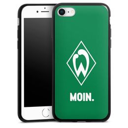DeinDesign iPhone SE (2022) Handy Slim Case extra d&uuml;nn Silikon Handyh&uuml;lle schwarz H&uuml;lle Moin Official Licensed Product Sv Werder Bremen Silikon Slim Case