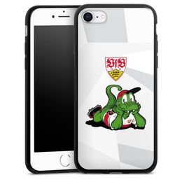 DeinDesign iPhone SE (2020) Handy Slim Case extra d&uuml;nn Silikon Handyh&uuml;lle schwarz H&uuml;lle Vfb Stuttgart Official Licensed Product Mascot Silikon Slim Case