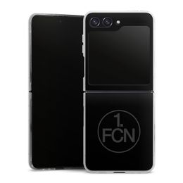 DeinDesign Galaxy Z Flip 5 Handy Hard Case Schutzh&uuml;lle transparent Smartphone Handy H&uuml;lle 1. Fc N&uuml;rnberg Logo 1. Fcn Hard Case