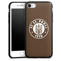 DeinDesign iPhone SE (2022) Handy Slim Case extra d&uuml;nn Silikon Handyh&uuml;lle schwarz H&uuml;lle Fc St. Pauli Official Licensed Product Coat Of Arms Silikon Slim Case