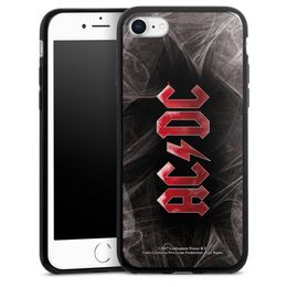 DeinDesign iPhone SE (2022) Handy Slim Case extra d&uuml;nn Silikon Handyh&uuml;lle schwarz H&uuml;lle Acdc Merchandise Logo Silikon Slim Case
