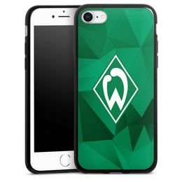 DeinDesign iPhone SE (2022) Handy Slim Case extra d&uuml;nn Silikon Handyh&uuml;lle schwarz H&uuml;lle Official Licensed Product Camouflage Sv Werder Bremen Silikon Slim Case