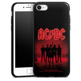 DeinDesign iPhone SE (2022) Handy Slim Case extra d&uuml;nn Silikon Handyh&uuml;lle schwarz H&uuml;lle Band Acdc Official Licensed Product Silikon Slim Case