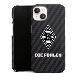 DeinDesign iPhone 14 Handy Premium Case Smartphone Handyh&uuml;lle Schutzh&uuml;lle matt Borussia M&ouml;nchengladbach Carbon Gladbach Premium Case