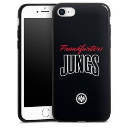 DeinDesign iPhone SE (2020) Handy Slim Case extra d&uuml;nn Silikon Handyh&uuml;lle schwarz H&uuml;lle Eintracht Frankfurt Sge Official Licensed Product Silikon Slim Case