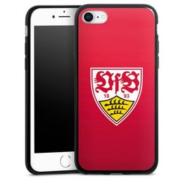 DeinDesign iPhone SE (2022) Handy Slim Case extra d&uuml;nn Silikon Handyh&uuml;lle schwarz H&uuml;lle Vfb Stuttgart Official Licensed Product Logo Silikon Slim Case