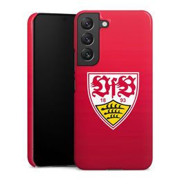 DeinDesign Galaxy S22 Handy Premium Case Smartphone Handyh&uuml;lle Schutzh&uuml;lle gl&auml;nzend Logo Official Licensed Product Vfb Stuttgart Premium Case