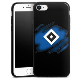 DeinDesign iPhone SE (2022) Handy Slim Case extra d&uuml;nn Silikon Handyh&uuml;lle schwarz H&uuml;lle Official Licensed Product Hsv Hamburger Sv Silikon Slim Case