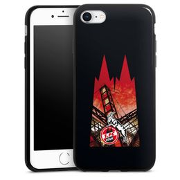 DeinDesign iPhone SE (2020) Handy Slim Case extra d&uuml;nn Silikon Handyh&uuml;lle schwarz H&uuml;lle 1. Fc K&ouml;ln Cologne Cathedral Official Licensed Product Silikon Slim Case