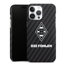 DeinDesign iPhone 14 Pro Max Handy Premium Case Smartphone Handyh&uuml;lle Schutzh&uuml;lle matt Borussia M&ouml;nchengladbach Carbon Gladbach Premium Case