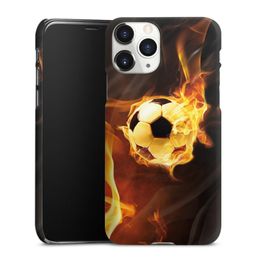 DeinDesign iPhone 11 Pro Handy Premium Case Smartphone Handyh&uuml;lle Schutzh&uuml;lle matt Ball Fire Soccer Premium Case