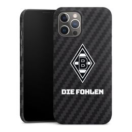 DeinDesign iPhone 12 Pro Max Handy Premium Case Smartphone Handyh&uuml;lle Schutzh&uuml;lle matt Borussia M&ouml;nchengladbach Carbon Gladbach Premium Case