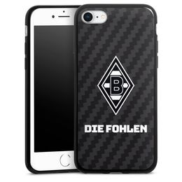 DeinDesign iPhone SE (2022) Handy Slim Case extra d&uuml;nn Silikon Handyh&uuml;lle schwarz H&uuml;lle Carbon Borussia M&ouml;nchengladbach Gladbach Silikon Slim Case