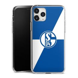 DeinDesign iPhone 11 Pro Max Handy Silikon H&uuml;lle Case transparent Handyh&uuml;lle Official Licensed Product Fc Schalke 04 Bundesliga Silikon Case