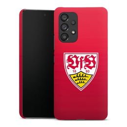 DeinDesign Galaxy A53 5G Handy Premium Case Smartphone Handyh&uuml;lle Schutzh&uuml;lle matt Vfb Stuttgart Official Licensed Product Logo Premium Case