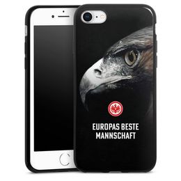 DeinDesign iPhone SE (2022) Handy Slim Case extra d&uuml;nn Silikon Handyh&uuml;lle schwarz H&uuml;lle Eintracht Frankfurt Official Licensed Product European Cup Silikon Slim 