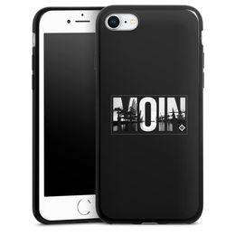 DeinDesign iPhone SE (2022) Handy Slim Case extra d&uuml;nn Silikon Handyh&uuml;lle schwarz H&uuml;lle Official Licensed Product Hamburger Sv Hsv Silikon Slim Case