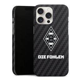 DeinDesign iPhone 15 Pro Max Handy Premium Case Smartphone Handyh&uuml;lle Schutzh&uuml;lle matt Borussia M&ouml;nchengladbach Carbon Gladbach Premium Case