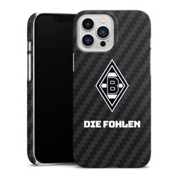 DeinDesign iPhone 13 Pro Max Handy Premium Case Smartphone Handyh&uuml;lle Schutzh&uuml;lle matt Borussia M&ouml;nchengladbach Carbon Gladbach Premium Case