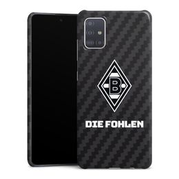 DeinDesign Galaxy A51 Handy Premium Case Smartphone Handyh&uuml;lle Schutzh&uuml;lle gl&auml;nzend Borussia M&ouml;nchengladbach Carbon Gladbach Premium Case