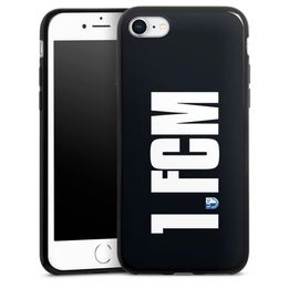 DeinDesign iPhone SE (2022) Handy Slim Case extra d&uuml;nn Silikon Handyh&uuml;lle schwarz H&uuml;lle Official Licensed Product 1. Fcm 1. Fc Magdeburg Silikon Slim Case