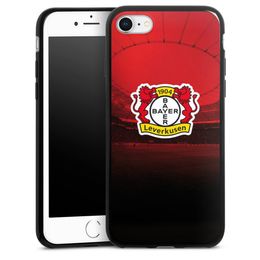 DeinDesign iPhone SE (2022) Handy Slim Case extra d&uuml;nn Silikon Handyh&uuml;lle schwarz H&uuml;lle Bayer 04 Leverkusen Official Licensed Product Stadium Silikon Slim Case