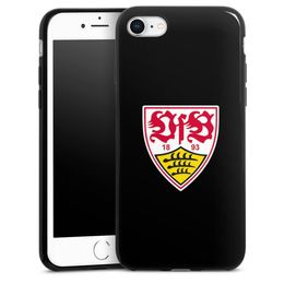 DeinDesign iPhone SE (2022) Handy Slim Case extra d&uuml;nn Silikon Handyh&uuml;lle schwarz H&uuml;lle Official Licensed Product Vfb Stuttgart Coat Of Arms Silikon Slim Case
