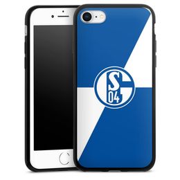 DeinDesign iPhone SE (2020) Handy Slim Case extra d&uuml;nn Silikon Handyh&uuml;lle schwarz H&uuml;lle Official Licensed Product Fc Schalke 04 Bundesliga Silikon Slim Case