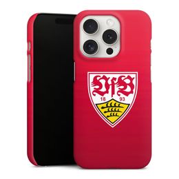DeinDesign iPhone 15 Pro Handy Premium Case Smartphone Handyh&uuml;lle Schutzh&uuml;lle matt Logo Official Licensed Product Vfb Stuttgart Premium Case