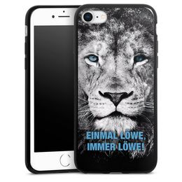 DeinDesign iPhone SE (2022) Handy Slim Case extra d&uuml;nn Silikon Handyh&uuml;lle schwarz H&uuml;lle Tsv 1860 M&uuml;nchen Official Licensed Product Lion Silikon Slim Case