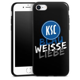 DeinDesign iPhone SE (2022) Handy Slim Case extra d&uuml;nn Silikon Handyh&uuml;lle schwarz H&uuml;lle Ksc Official Licensed Product Karlsruher Sc Silikon Slim Case
