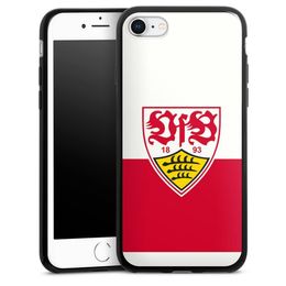 DeinDesign iPhone SE (2022) Handy Slim Case extra d&uuml;nn Silikon Handyh&uuml;lle schwarz H&uuml;lle Vfb Stuttgart Official Licensed Product Logo Silikon Slim Case