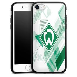 DeinDesign iPhone SE (2022) Handy Slim Case extra d&uuml;nn Silikon Handyh&uuml;lle schwarz H&uuml;lle Sv Werder Bremen Official Licensed Product Muster Silikon Slim Case
