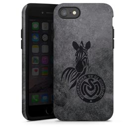 DeinDesign iPhone SE (2020) Handy Panzer Handyh&uuml;lle robuste Outdoor H&uuml;lle Schutzh&uuml;lle matt Msv Duisburg Zebra Official Licensed Product Tough Case