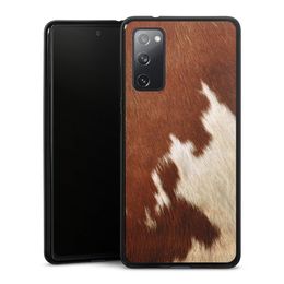 DeinDesign Galaxy S20 FE Handy Silikon H&uuml;lle Case schwarz Handyh&uuml;lle Fur Cow Animal Look