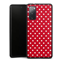 DeinDesign Galaxy S20 FE 5G Handy Silikon H&uuml;lle Case schwarz Handyh&uuml;lle Retro Polka Dots Points