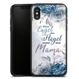 DeinDesign iPhone Xs Handy Silikon H&uuml;lle Case schwarz Handyh&uuml;lle Flowers Mom Mothersday