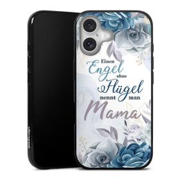 DeinDesign iPhone 16 Handy Silikon H&uuml;lle Case schwarz Handyh&uuml;lle Mothersday Flowers Mom